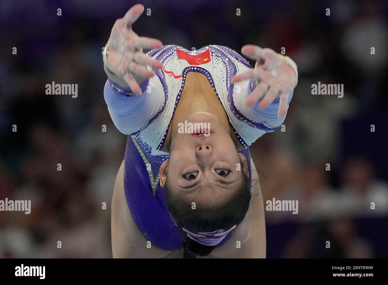 China's Zuo Tong competes in the floor exercise routine on her way to a ...
