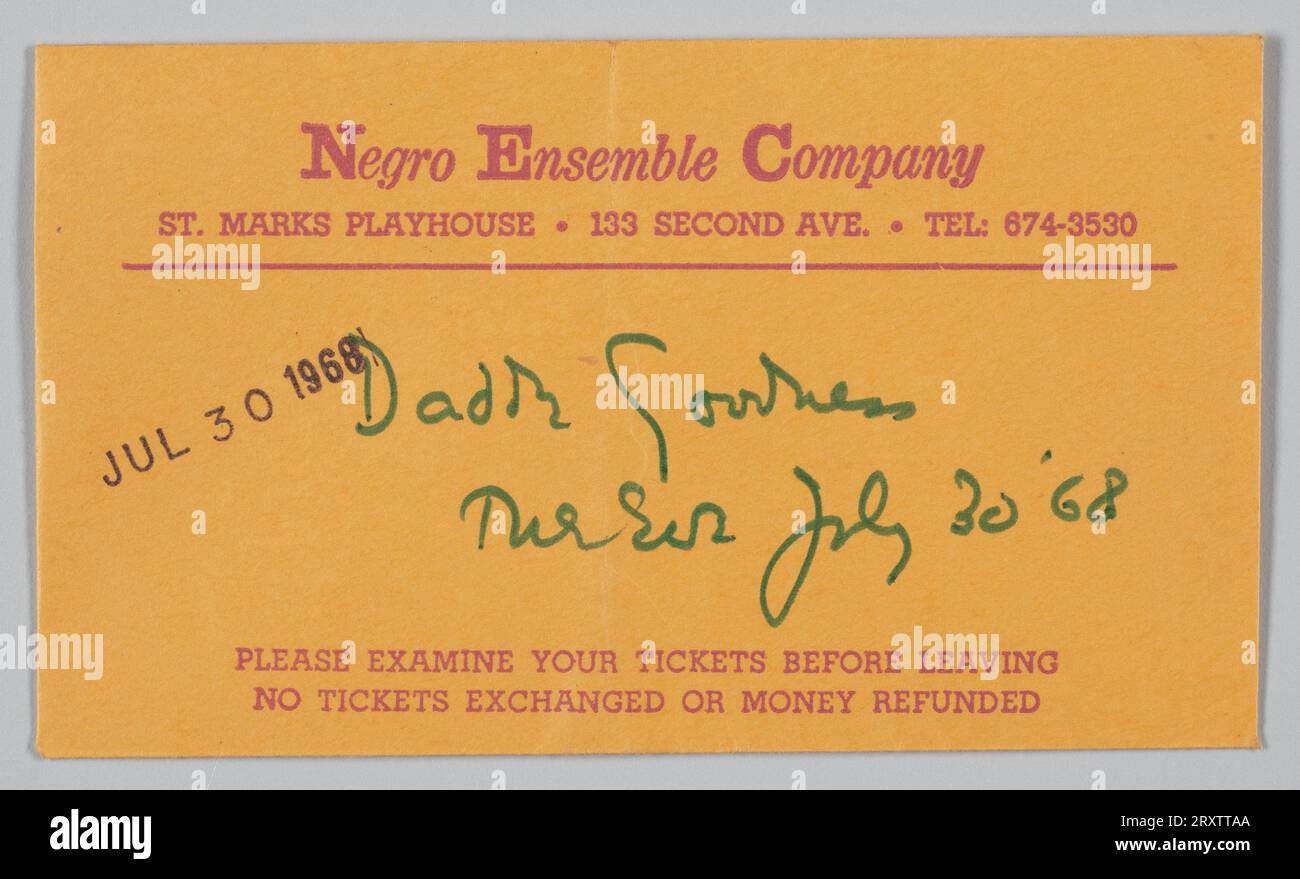 Ticket envelope for Song of the Lusitanian Bogey and Daddy Goodness ...