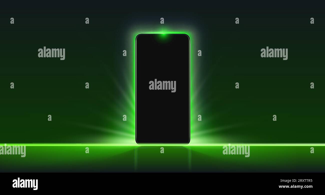 Smartphone mobile screen, technology mobile display light. Vector Stock ...