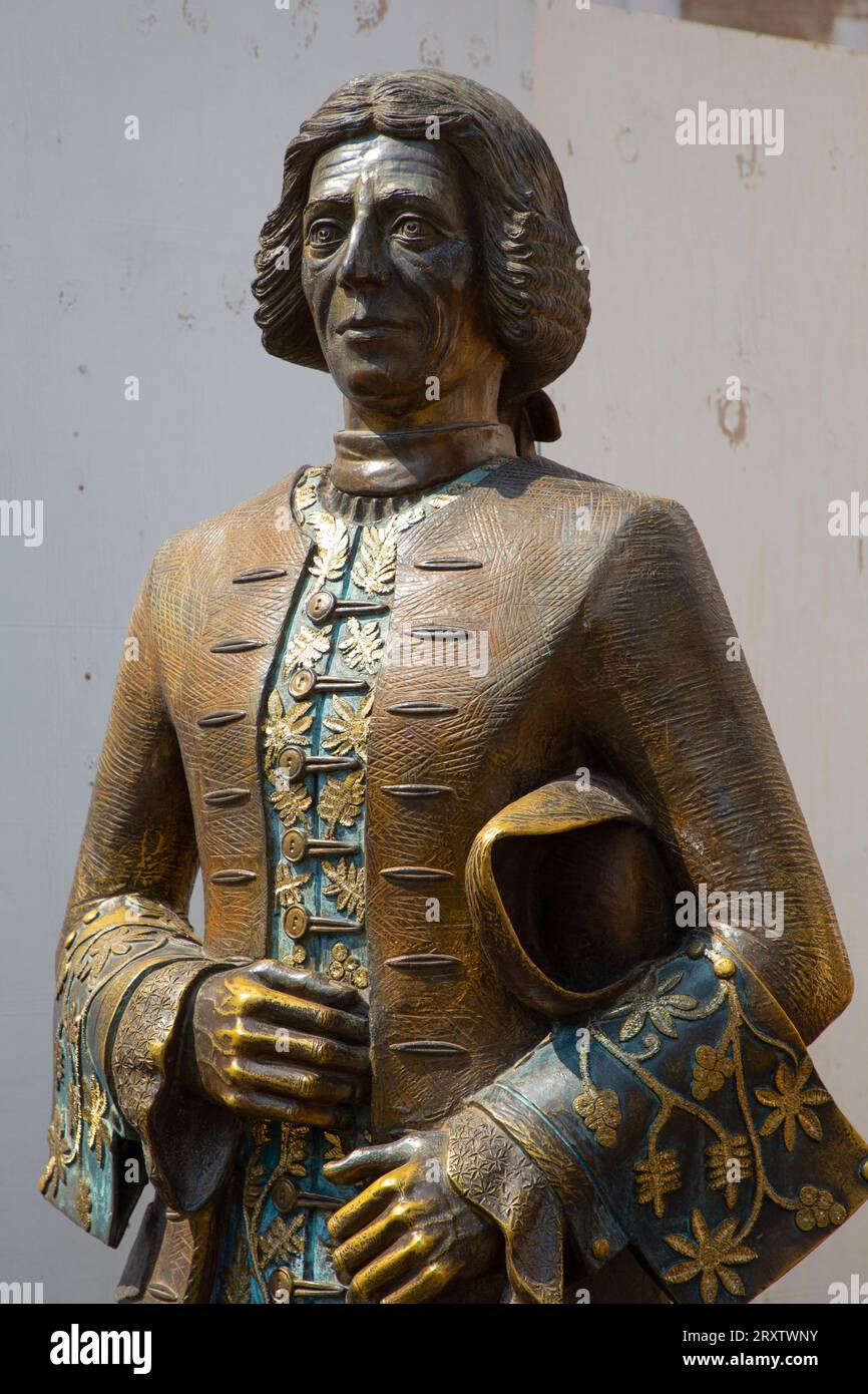 Statue, Jose de la Borda, founded the Early Silver Mines, Taxco ...