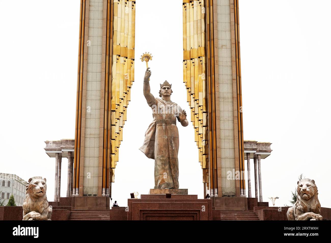 Statue of Ismail Somoni, Dushanbe, Tajikistan, Central Asia, Asia Stock ...