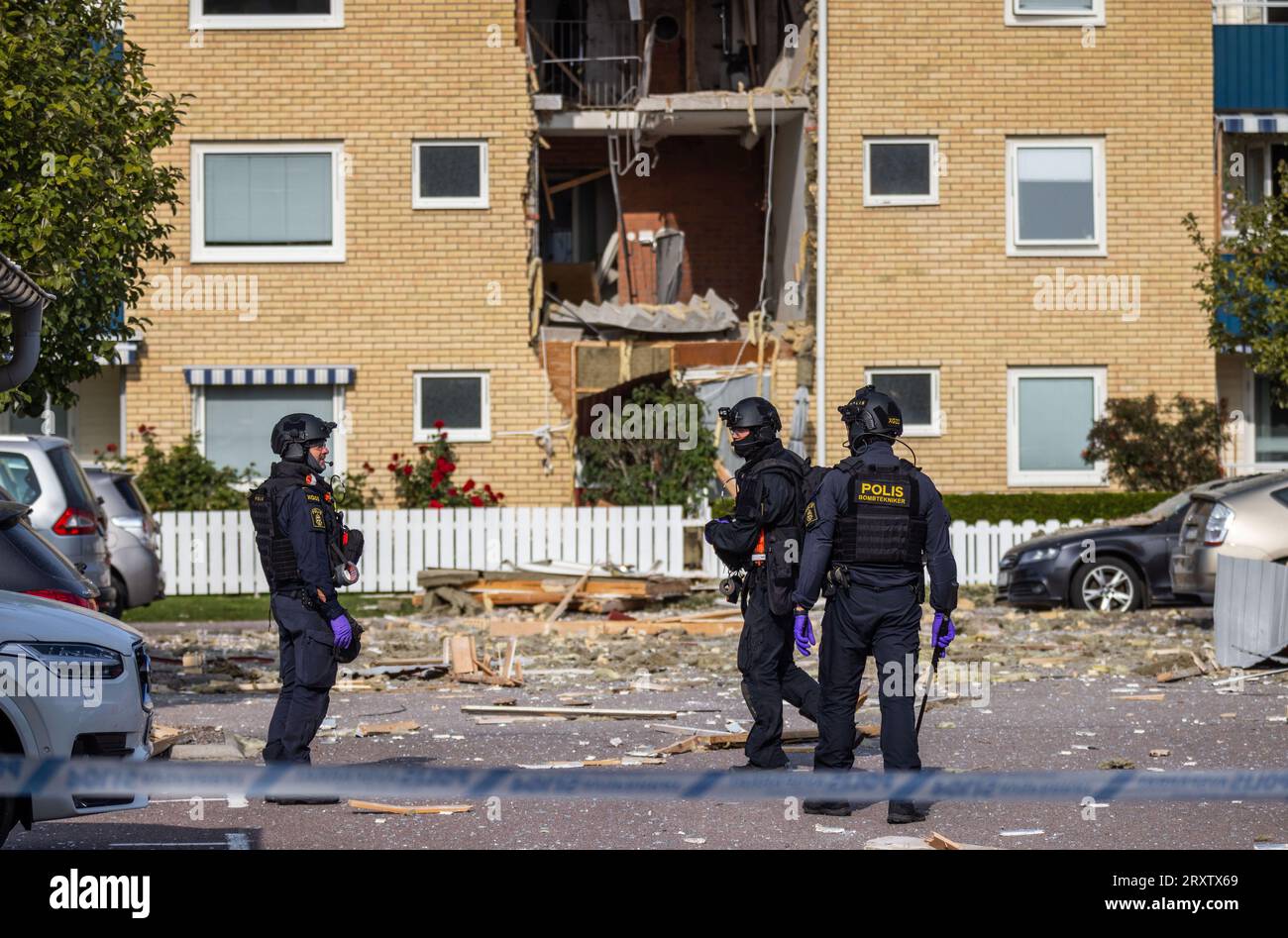 An explosion has occurred in an apartment building in Linköping, Sweden ...