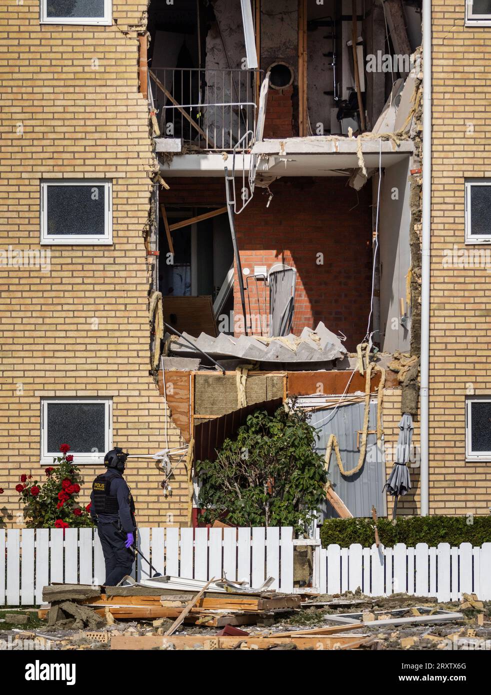 An explosion has occurred in an apartment building in Linköping, Sweden ...