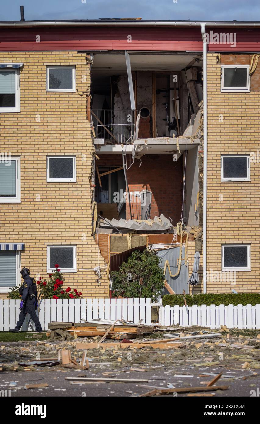 An explosion has occurred in an apartment building in Linköping, Sweden ...