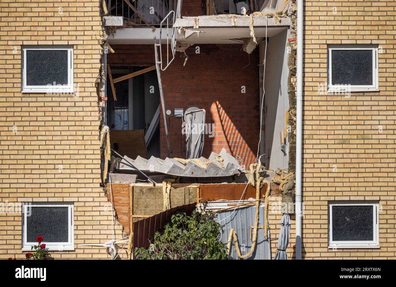 An explosion has occurred in an apartment building in Linköping, Sweden ...