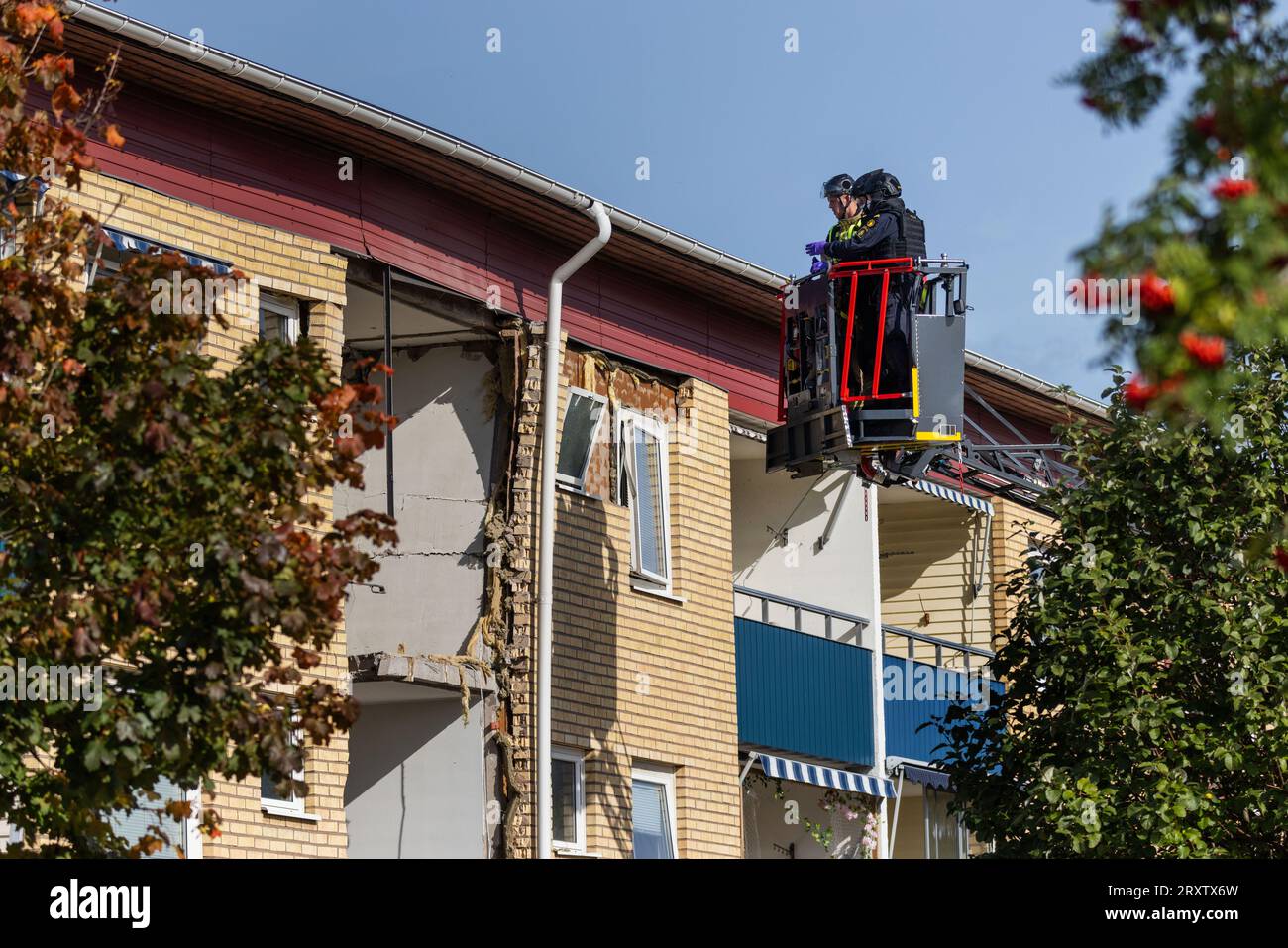 An explosion has occurred in an apartment building in Linköping, Sweden ...