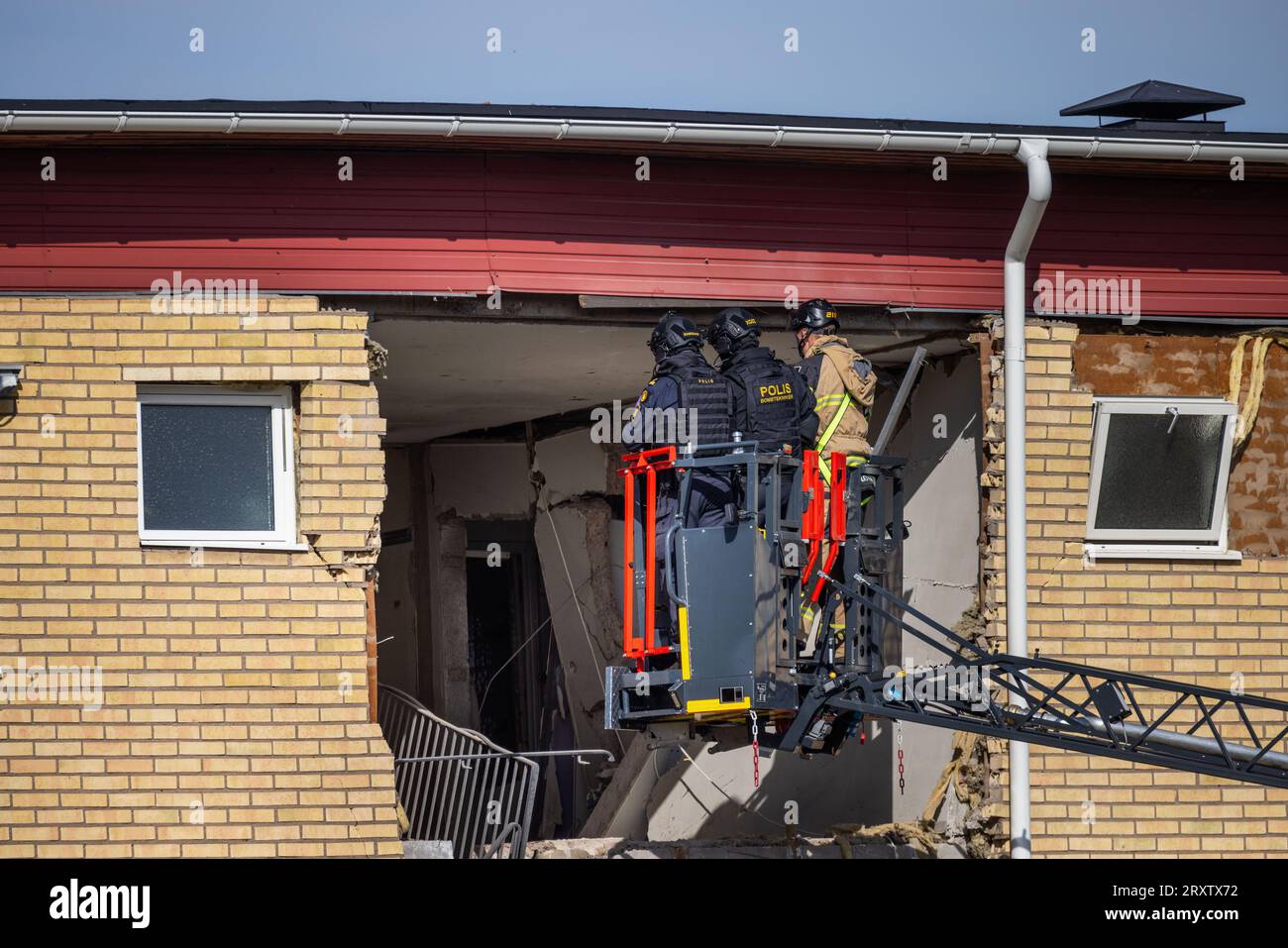 An explosion has occurred in an apartment building in Linköping, Sweden ...