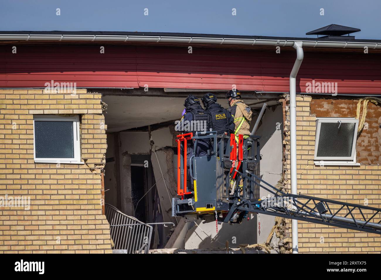 An explosion has occurred in an apartment building in Linköping, Sweden ...