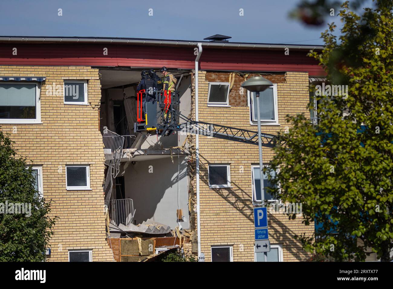 An explosion has occurred in an apartment building in Linköping, Sweden ...
