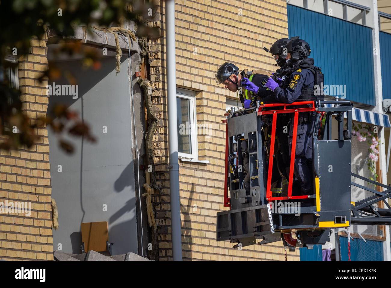 An explosion has occurred in an apartment building in Linköping, Sweden ...