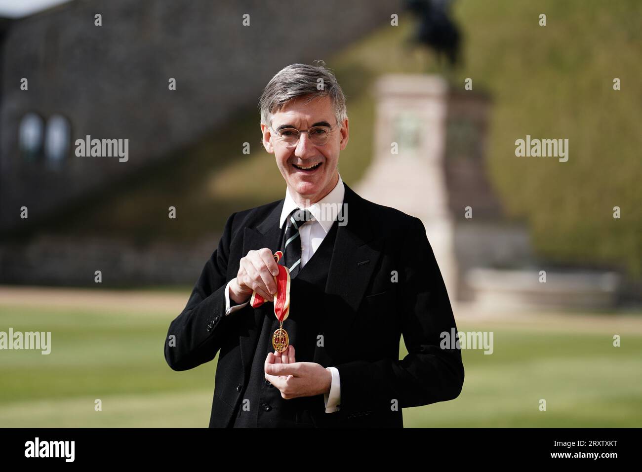 Sir Jacob Rees-Mogg after being made a Knight Bachelor of the British ...