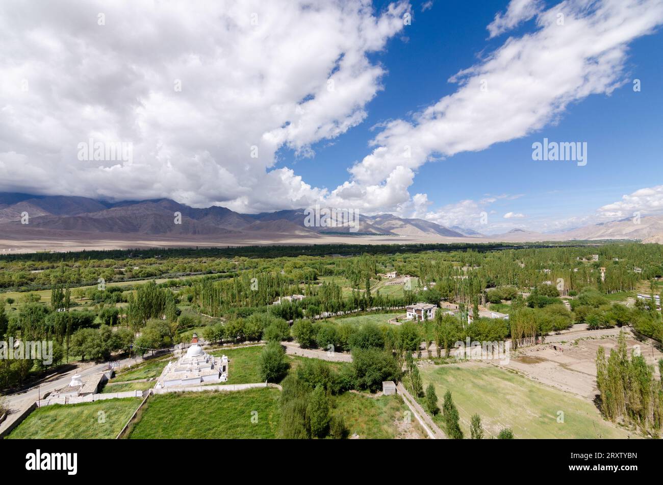 Panorama of the Leh Valley, Ladakh Stock Photo - Alamy
