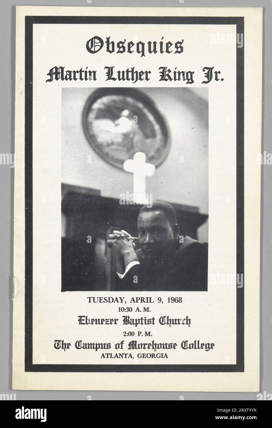 A program for the funeral service for Martin Luther King, Jr. at ...