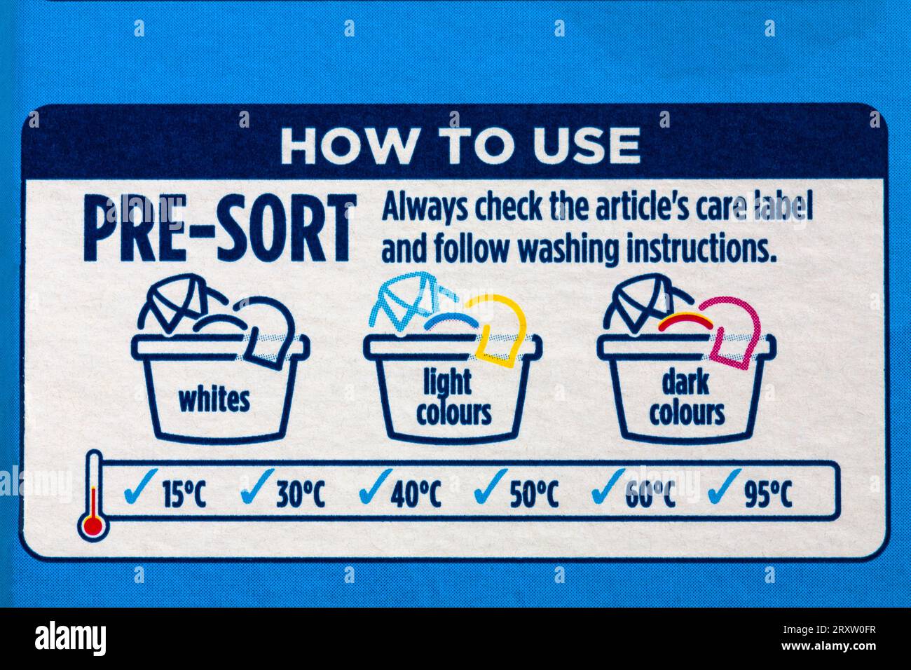 How to use - instructions detail on box of Persil Non Bio gentle next ...