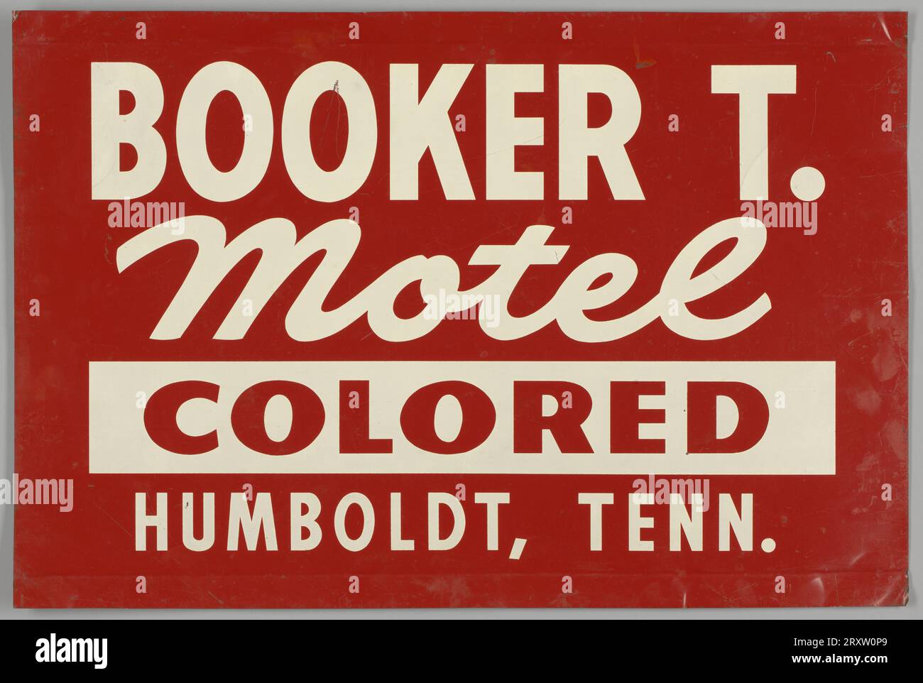 Sign for the Booker T. Motel ca. 1950 Stock Photo - Alamy