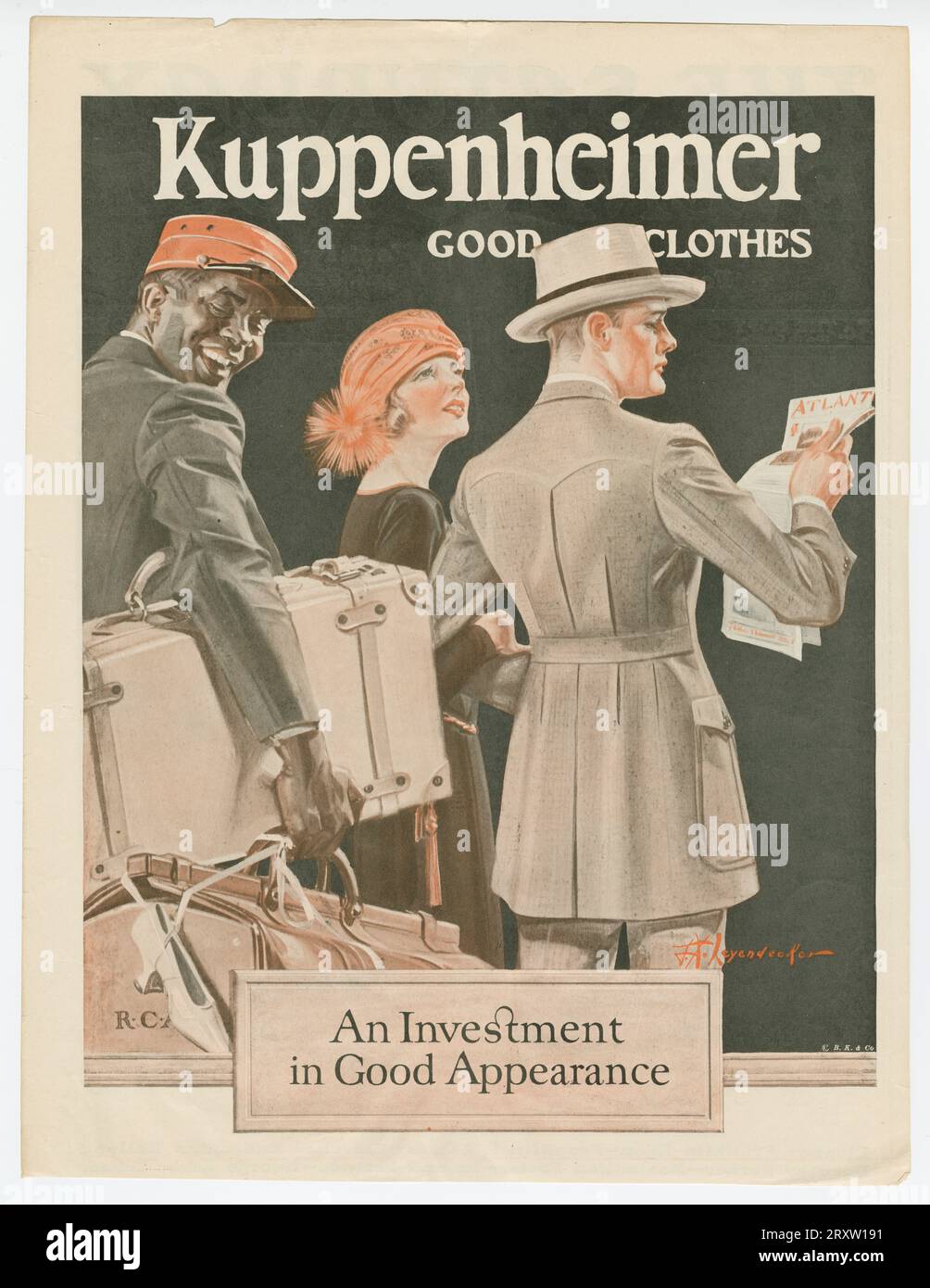 Color illustration of a clothing advertisment from the June 17, 1922 ...