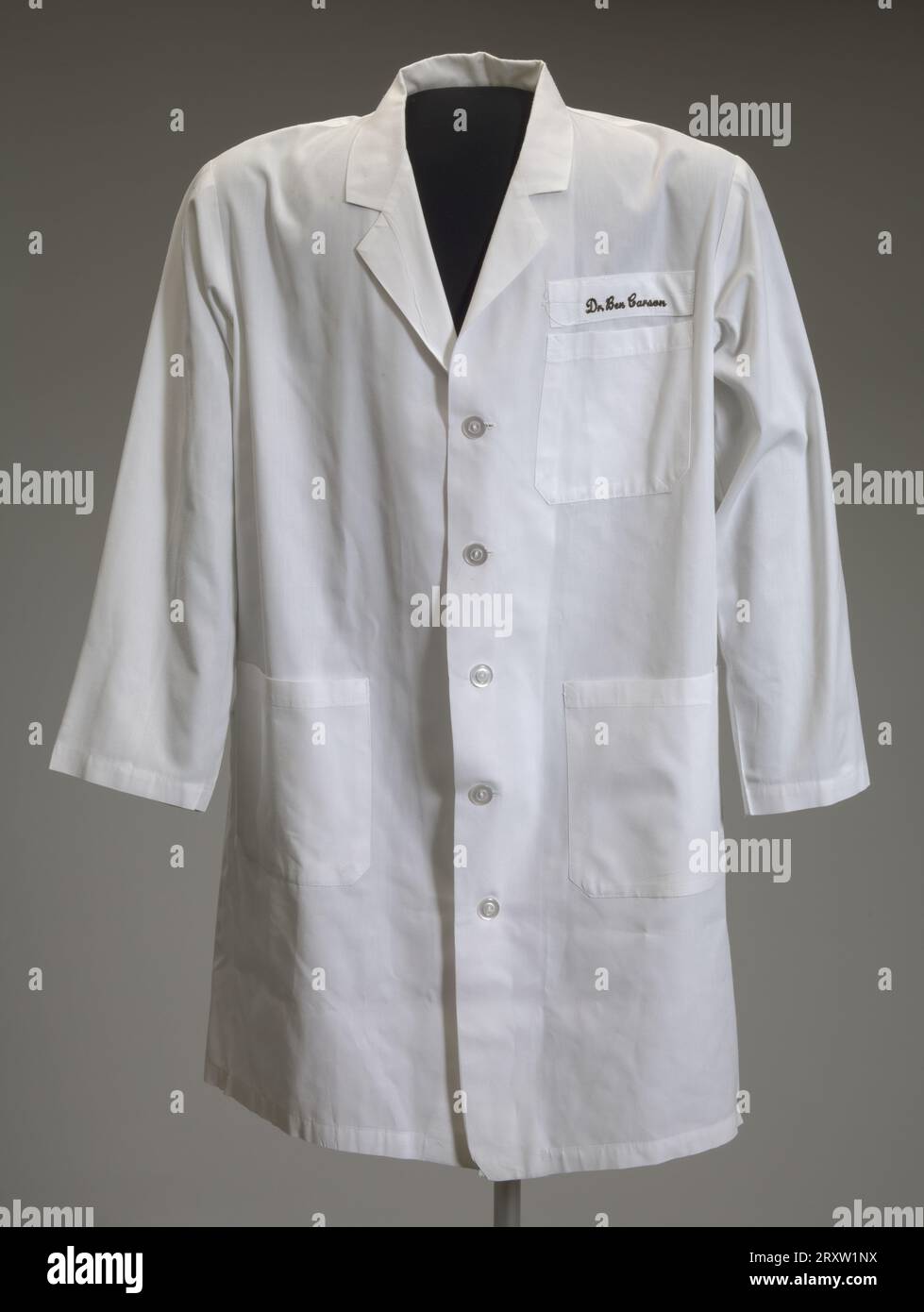 White lab coat worn by Dr. Ben Carson 1984-2012 Stock Photo - Alamy