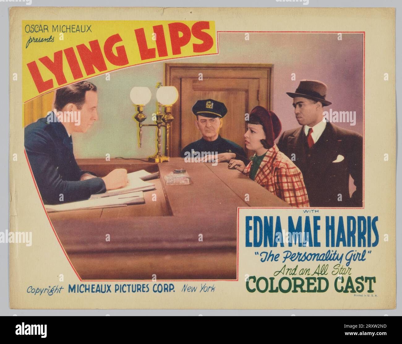 Lobby card for Lying Lips 1939 Stock Photo - Alamy