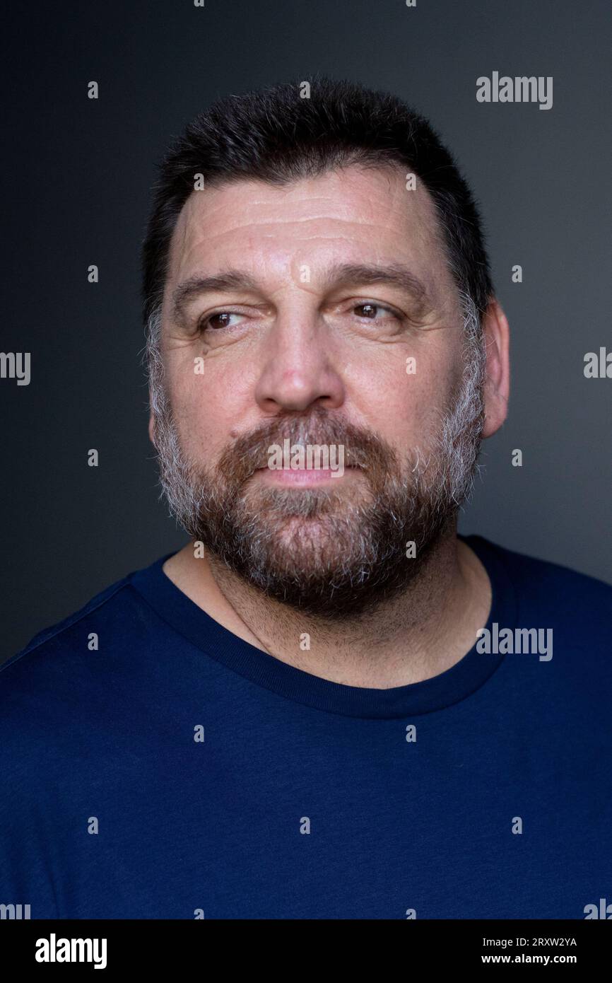 Hovik Keuchkerian poses during 71st San Sebastian International Film ...