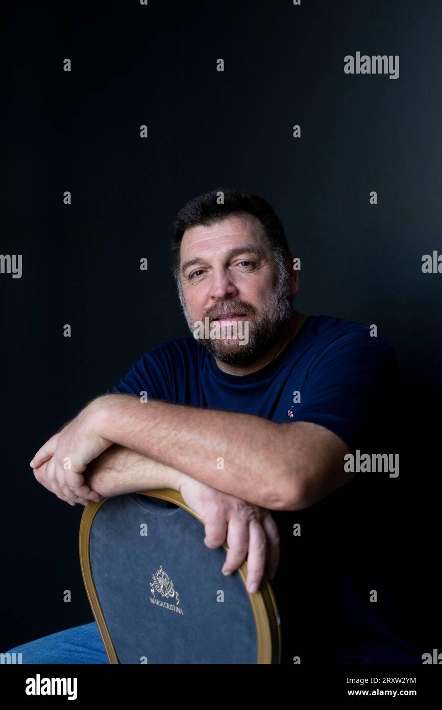 Hovik Keuchkerian poses during 71st San Sebastian International Film ...