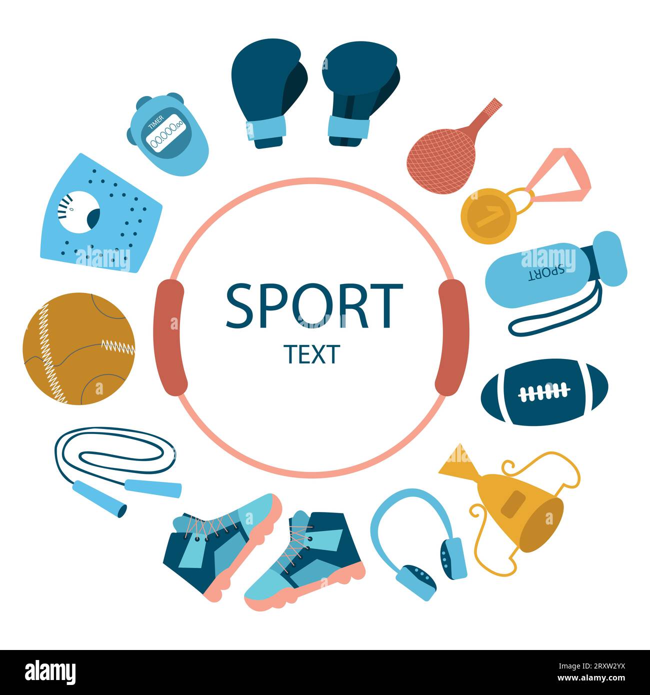 Concept of sport infographics. Icons for web fitness, sport equipment ...