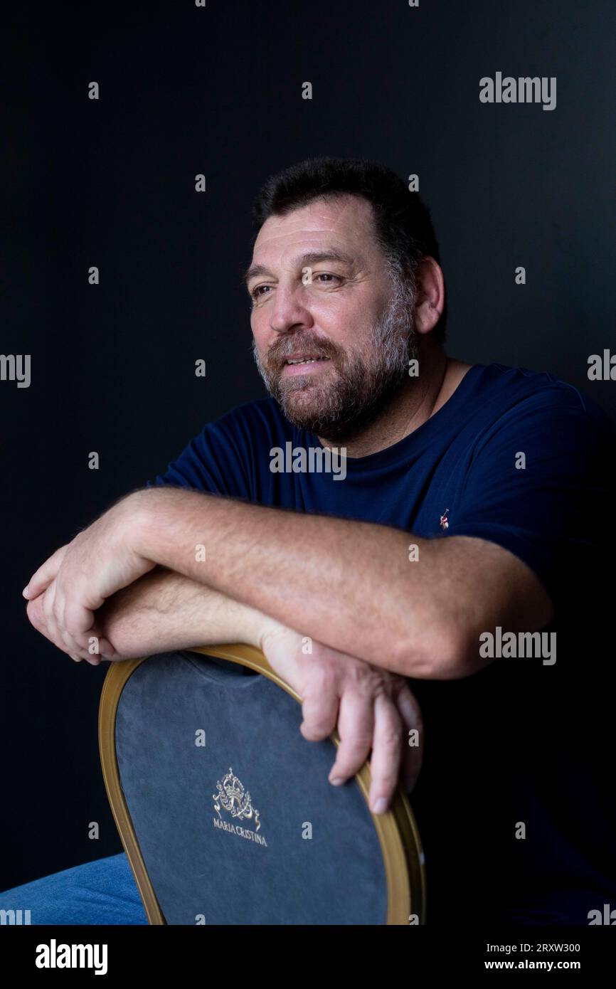 Hovik Keuchkerian poses during 71st San Sebastian International Film ...