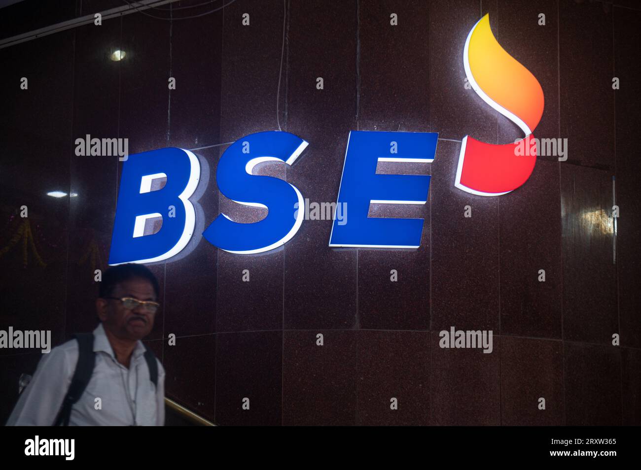 September 26, 2023, Mumbai, Maharashtra, India: A man walks past the ...