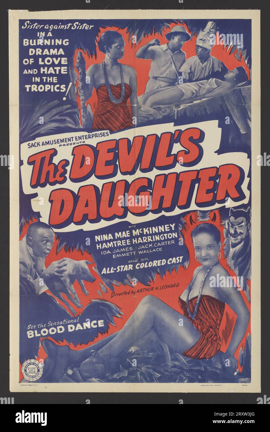 Poster for The Devil's Daughter 1939 Stock Photo - Alamy