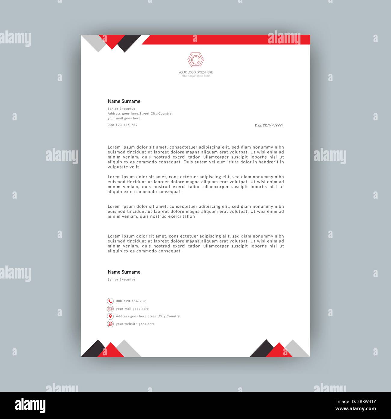 Corporate simple design business letterhead. Creative and modern ...
