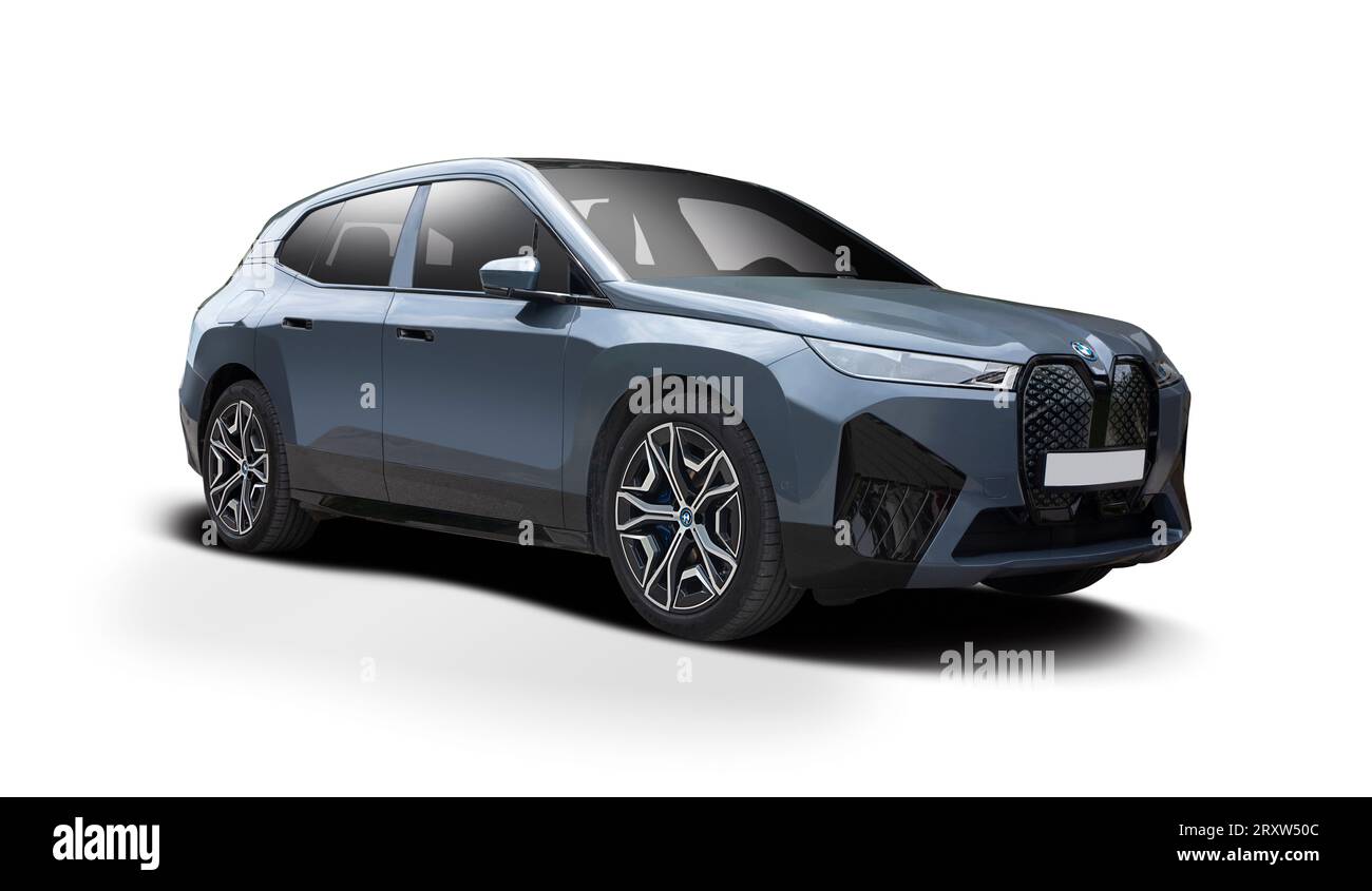 BMW iX xDrive50 electric car isolated on white background Stock Photo ...