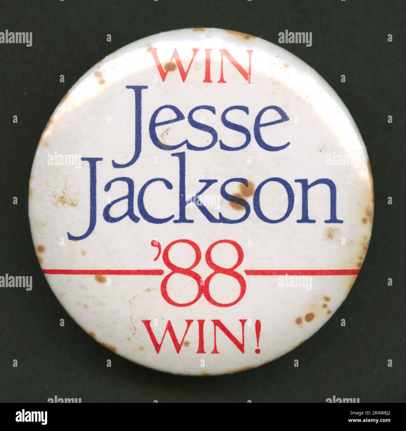 Pinback button for Jesse Jackson’s 1988 presidential campaign 1988 ...