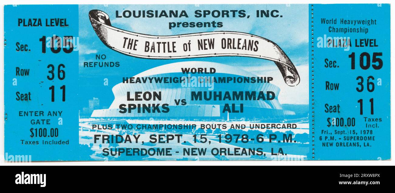 Ticket to the World Heaveywieght Championship boxing match between ...