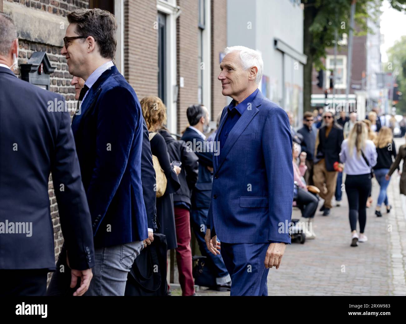 AMSTERDAM - Arthur Japin arrives at the Westerkerk for the funeral ...
