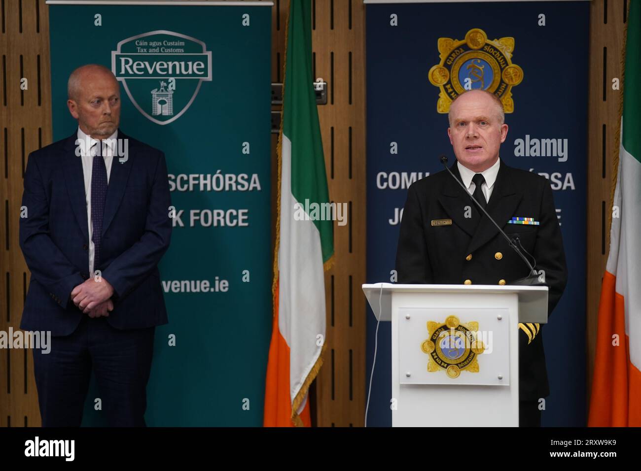 Gerry Harrahill, Director General Operation, Revenue and Customs (left ...