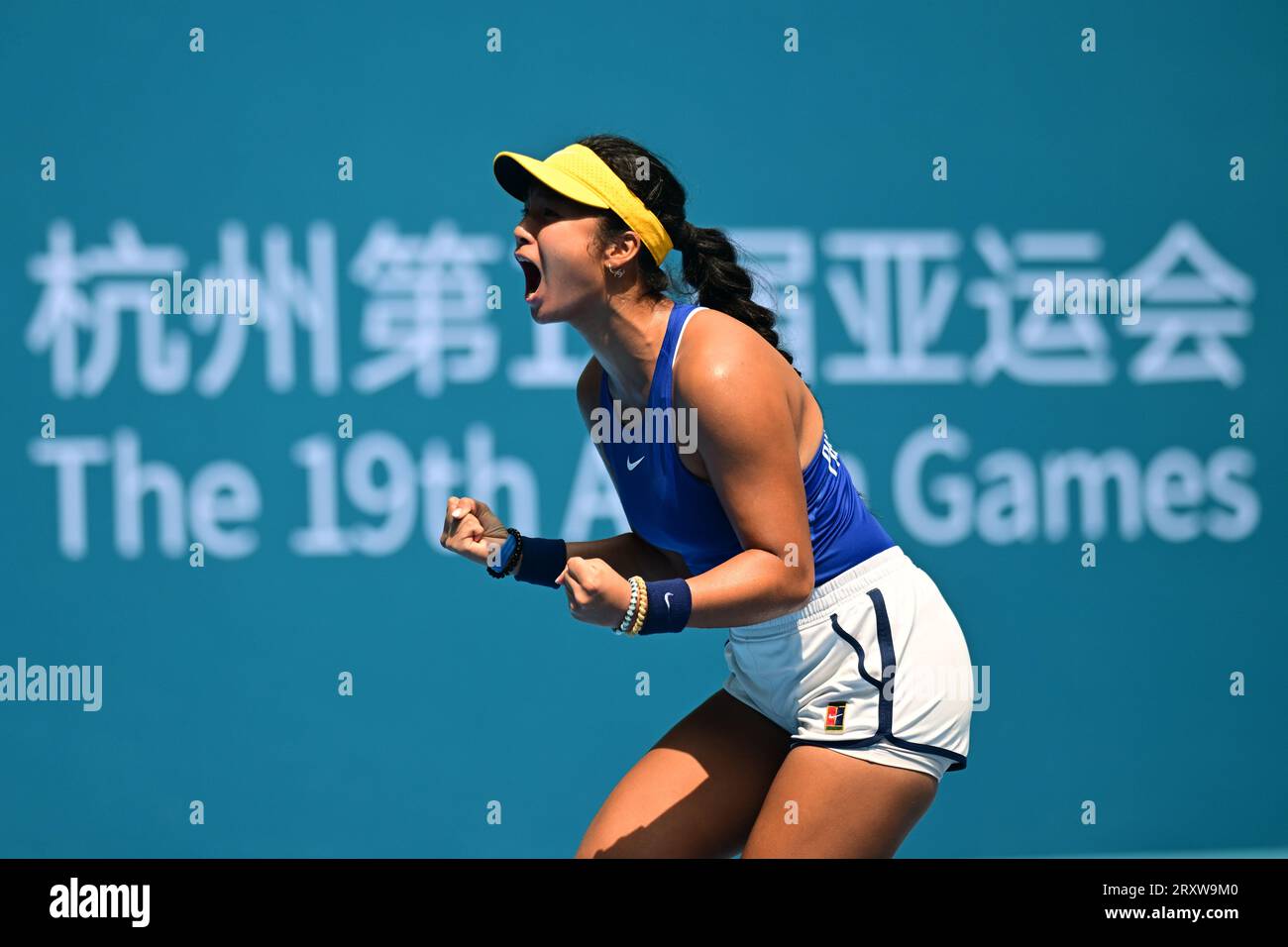Alex Eala of the Philippines is seen during the 19th Asian Games Tennis ...
