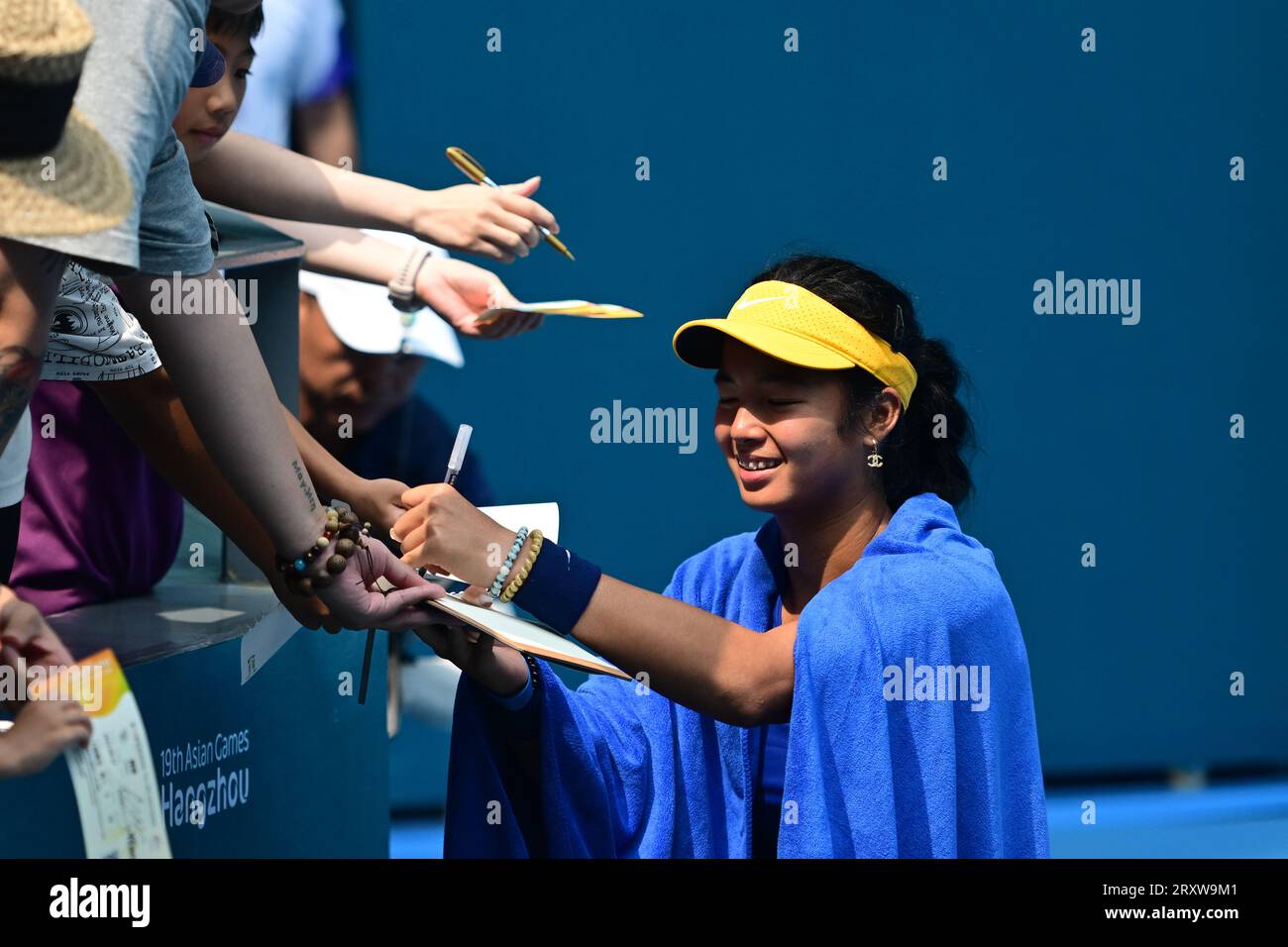 Alex Eala of the Philippines is seen during the 19th Asian Games Tennis ...