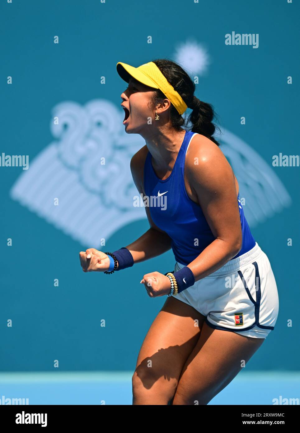 Alex Eala of the Philippines is seen during the 19th Asian Games Tennis ...