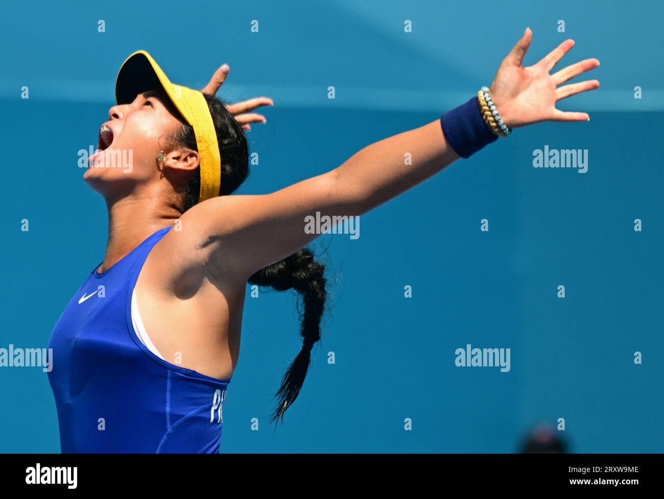 Alex Eala of the Philippines is seen during the 19th Asian Games Tennis ...