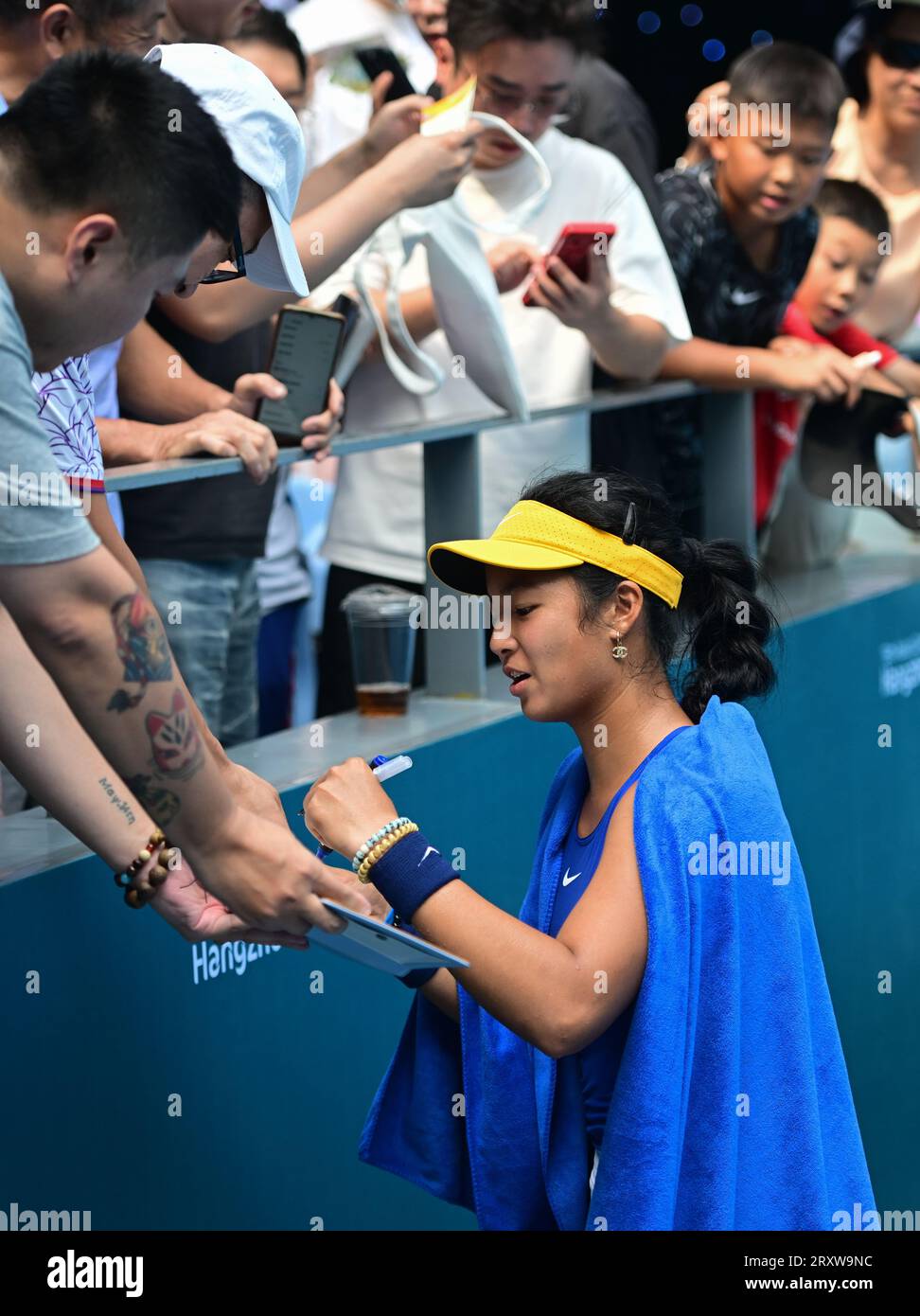 Alex Eala of the Philippines is seen during the 19th Asian Games Tennis ...