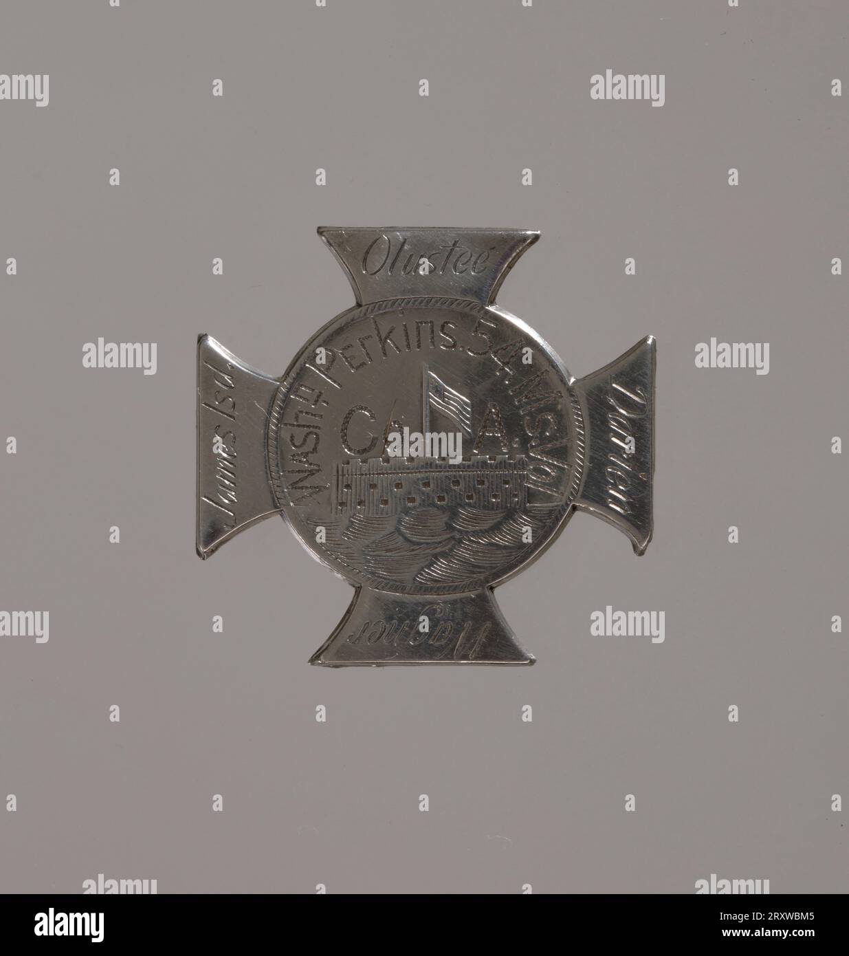 Silver badge for George Washington Perkins of the 54th Massachusetts ...