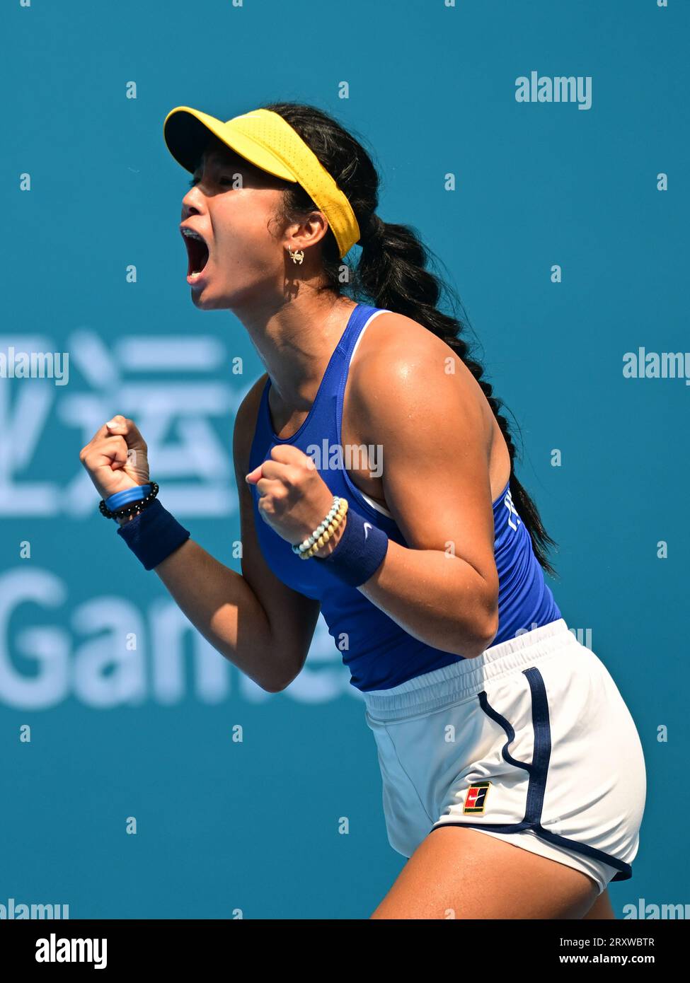 Alex Eala of the Philippines is seen during the 19th Asian Games Tennis ...