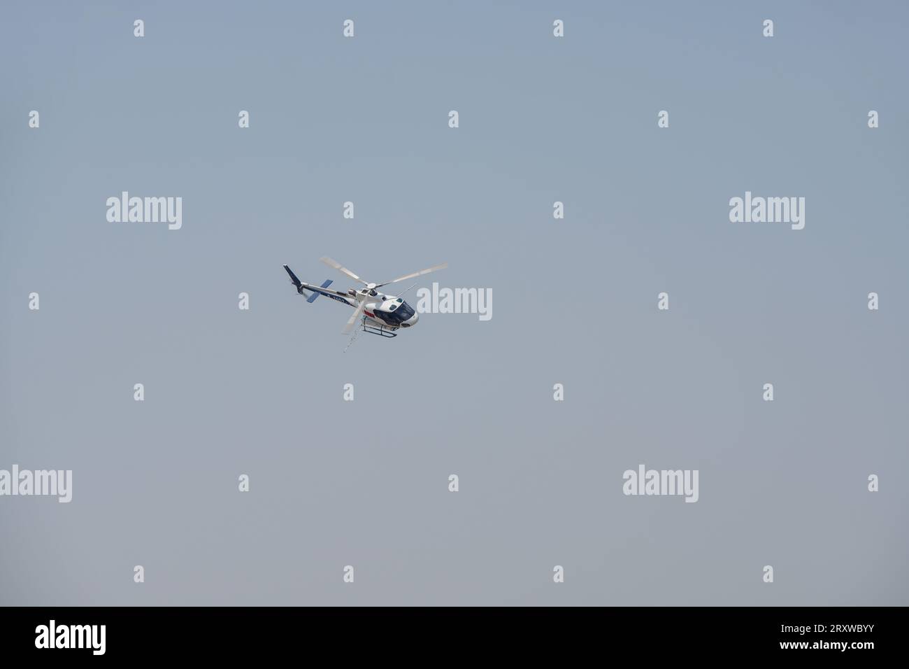 Luannan County, China - June 5, 2023: Agricultural helicopters take off ...