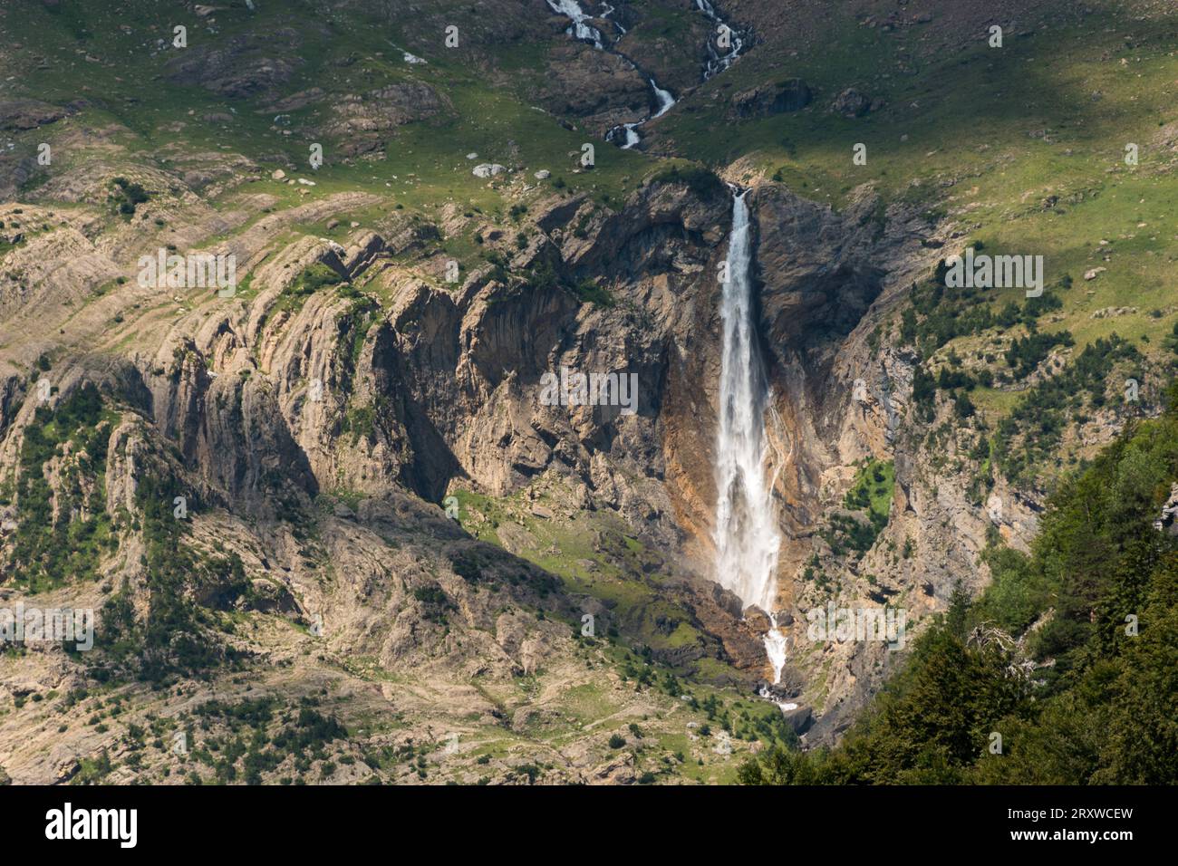 precious waterfall of monte perdido Stock Photo - Alamy
