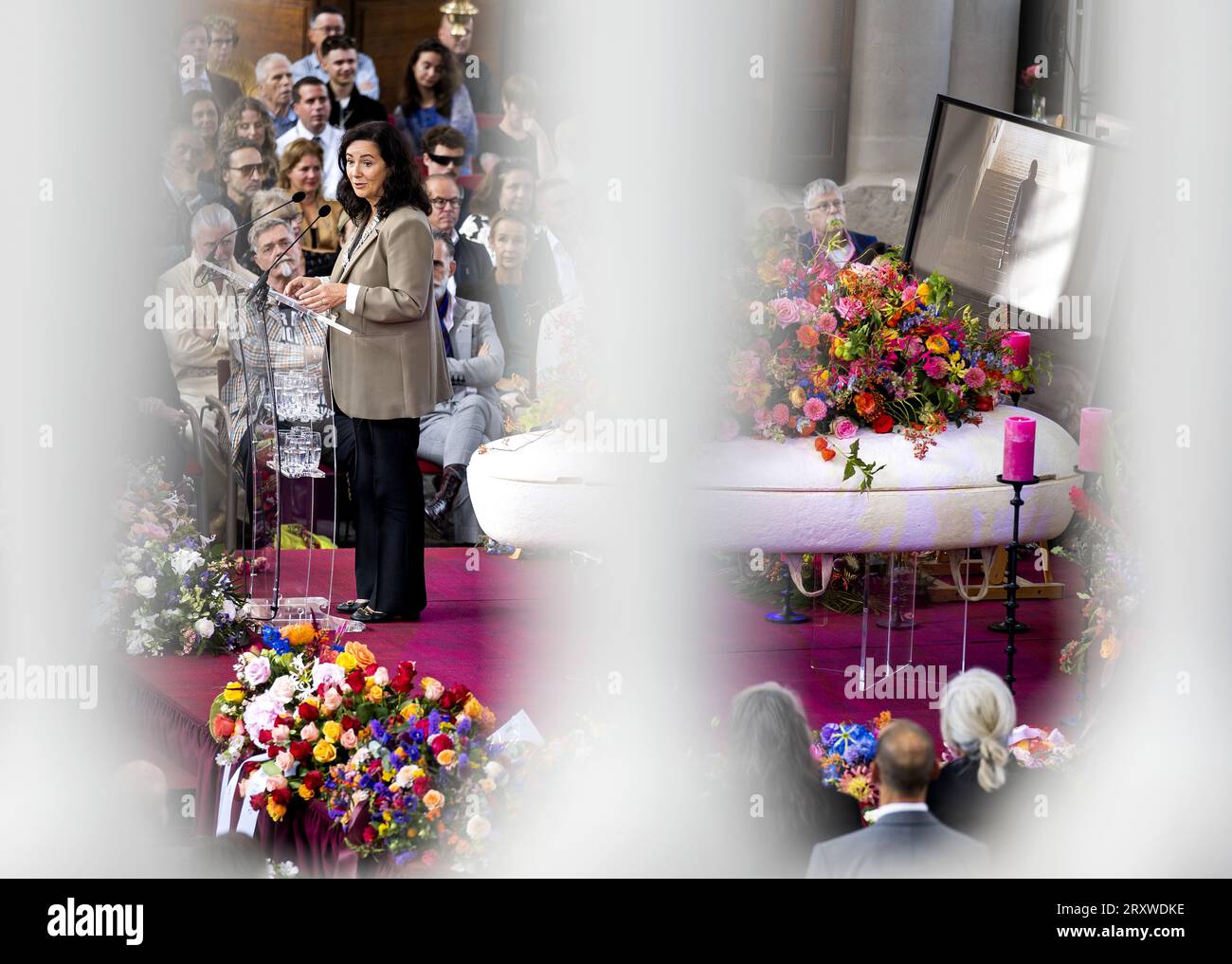 AMSTERDAM - Mayor Femke Halsema gives a speech during the funeral ...