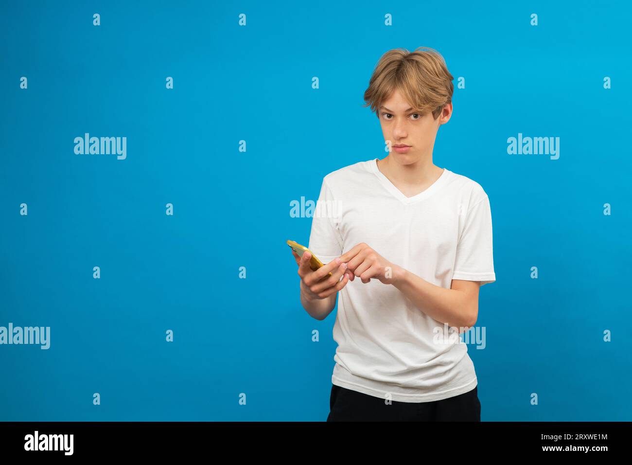 Ambitious young guy scrolling on hi-res stock photography and images ...