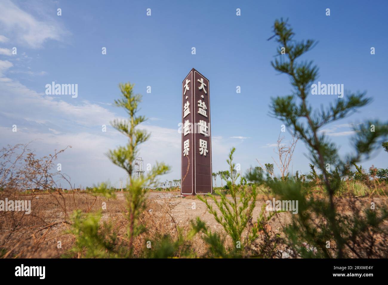 Laoting County, China - June 10, 2023: The "Big Salt World" sign is ...
