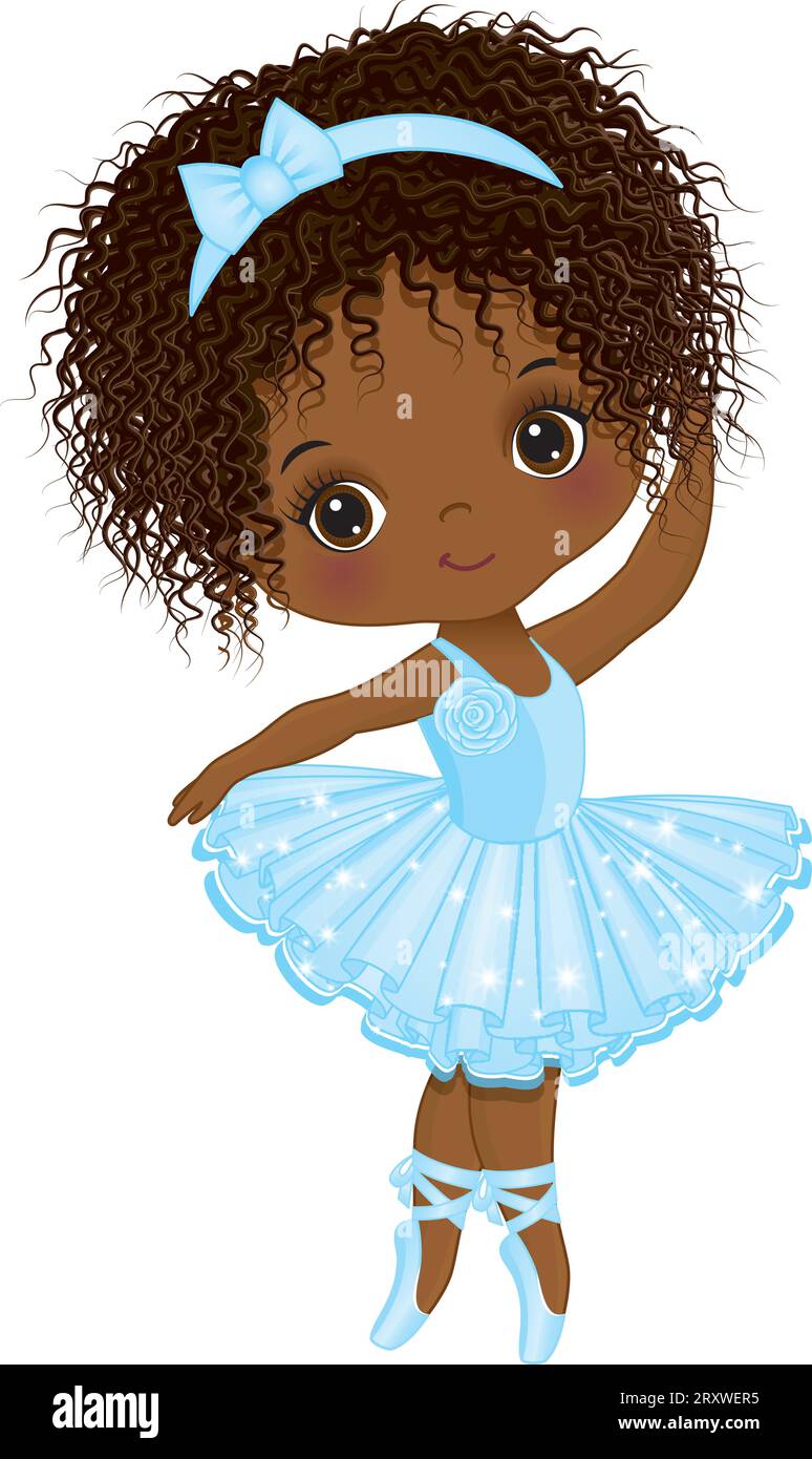 African american girl ballet dancer Stock Vector Images - Alamy