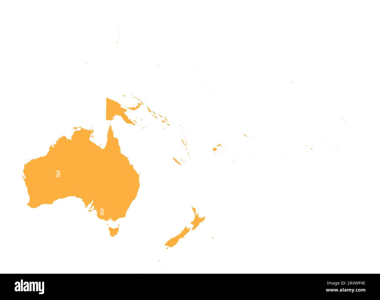 ORANGE CMYK color map of OCEANIA Stock Vector Image & Art - Alamy