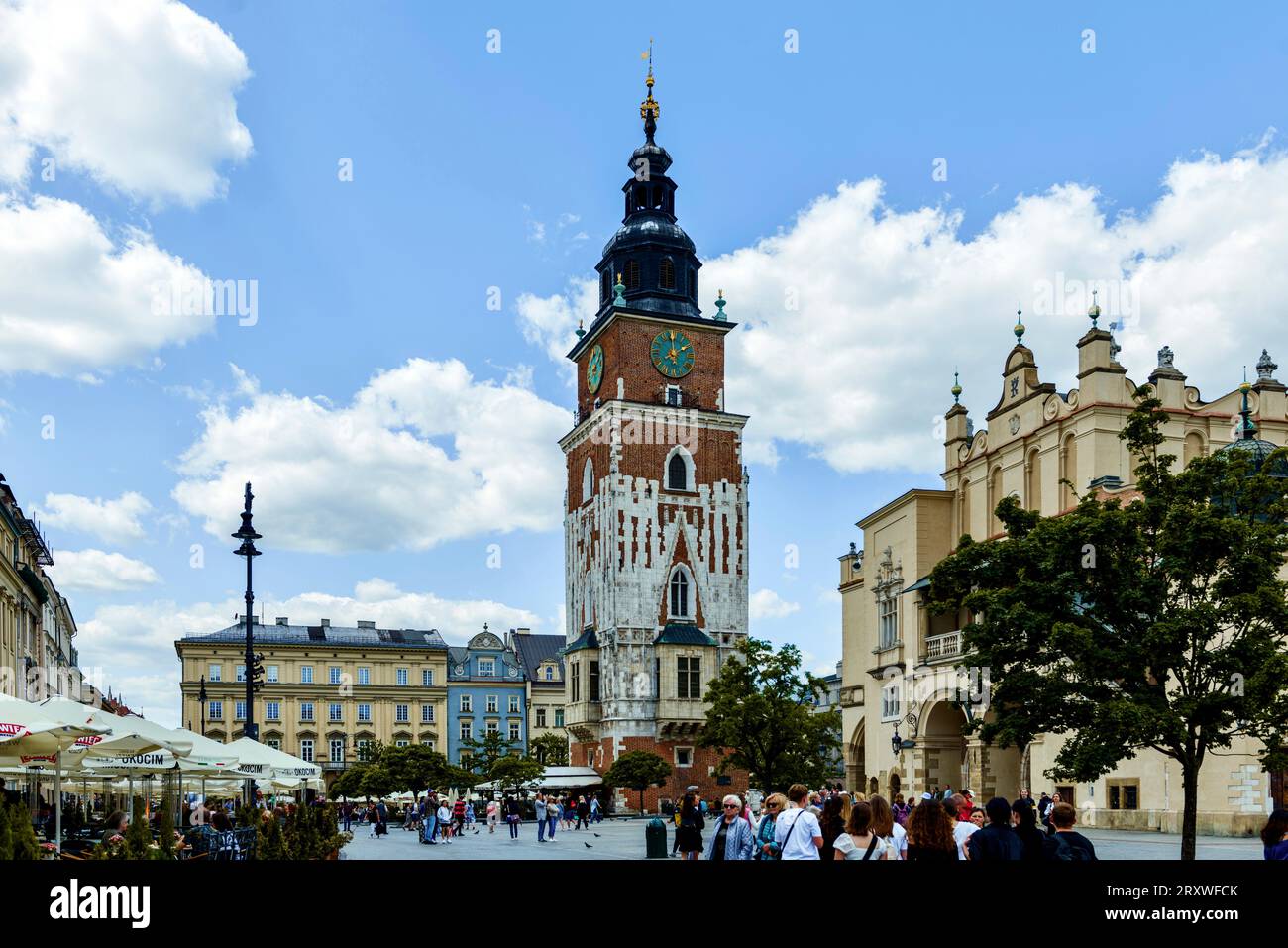 A fragment of the main square of the city - the medieval town square of ...