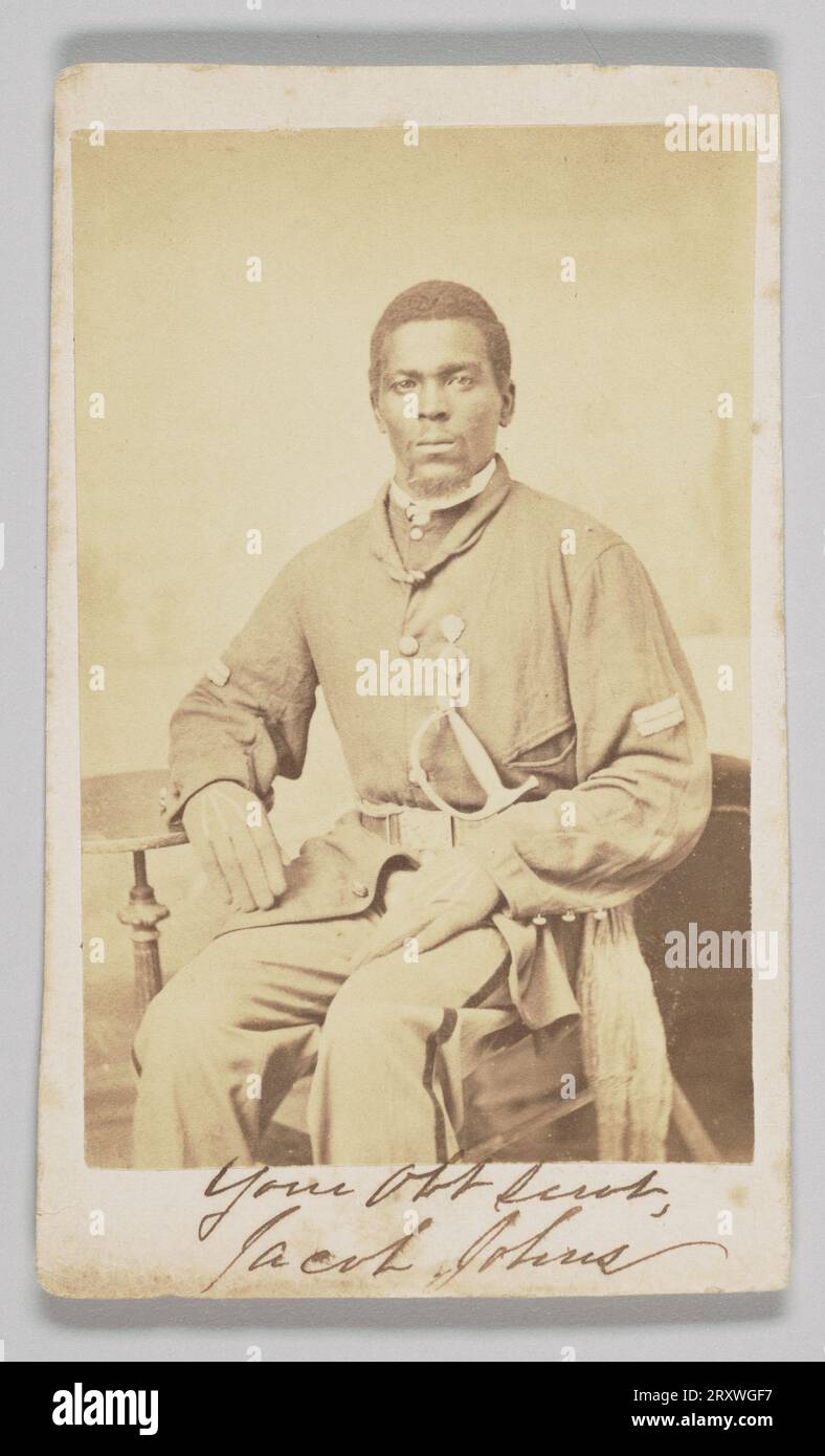 Carte de visite of Sgt. Jacob Johns (19th USCT) 1864-1867 Stock Photo ...